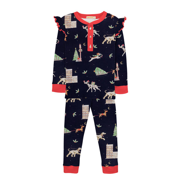 Baby Club Chic Holiday In The City Toddler Girl's Christmas Pajamas ...