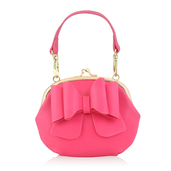Hot Pink Hadley Petite Bag Little Girl's Bow Purse - Madison-Drake ...