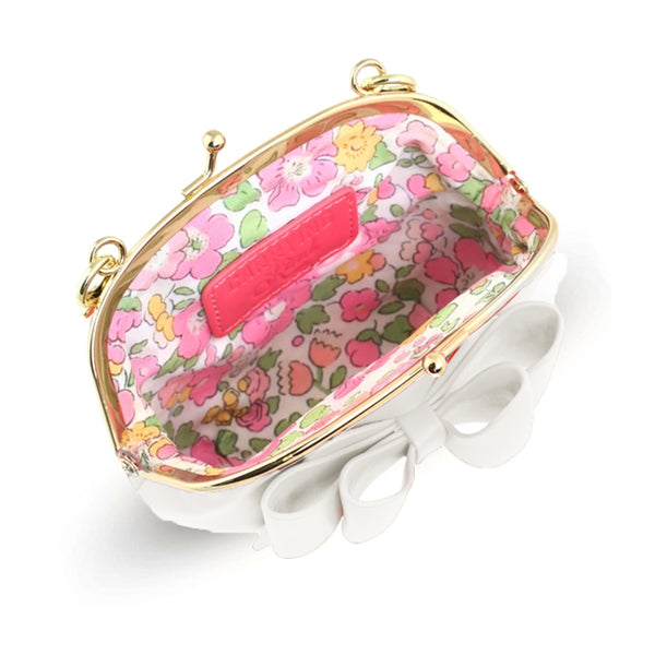 White Hadley Petite Bag Little Girl's Bow Purse - Madison-Drake ...