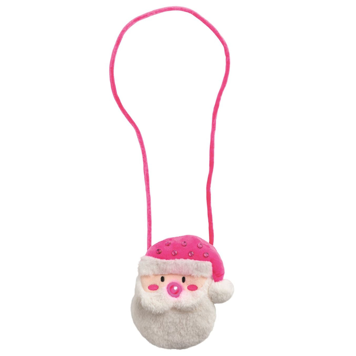 Little Girl's Santa Claus Shaped Purse | Kid's Light Up Christmas Bag ...