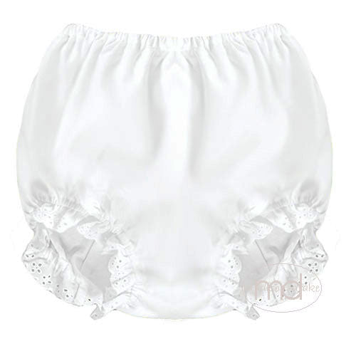 Baby Girl's White Diaper Cover Little Girl's Bloomers - Madison-Drake ...